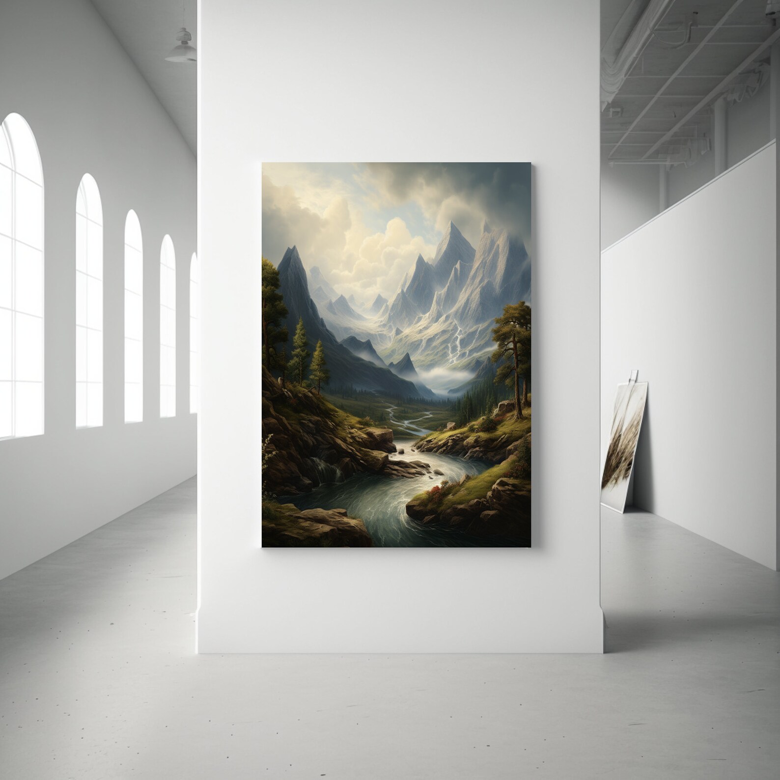 Whispering Heights Enchanted Mountain Stream Digital Art AI Digital ...