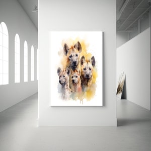 Hyena Color and Watercolor 2 Pack AI Digital Download Digital Art ...