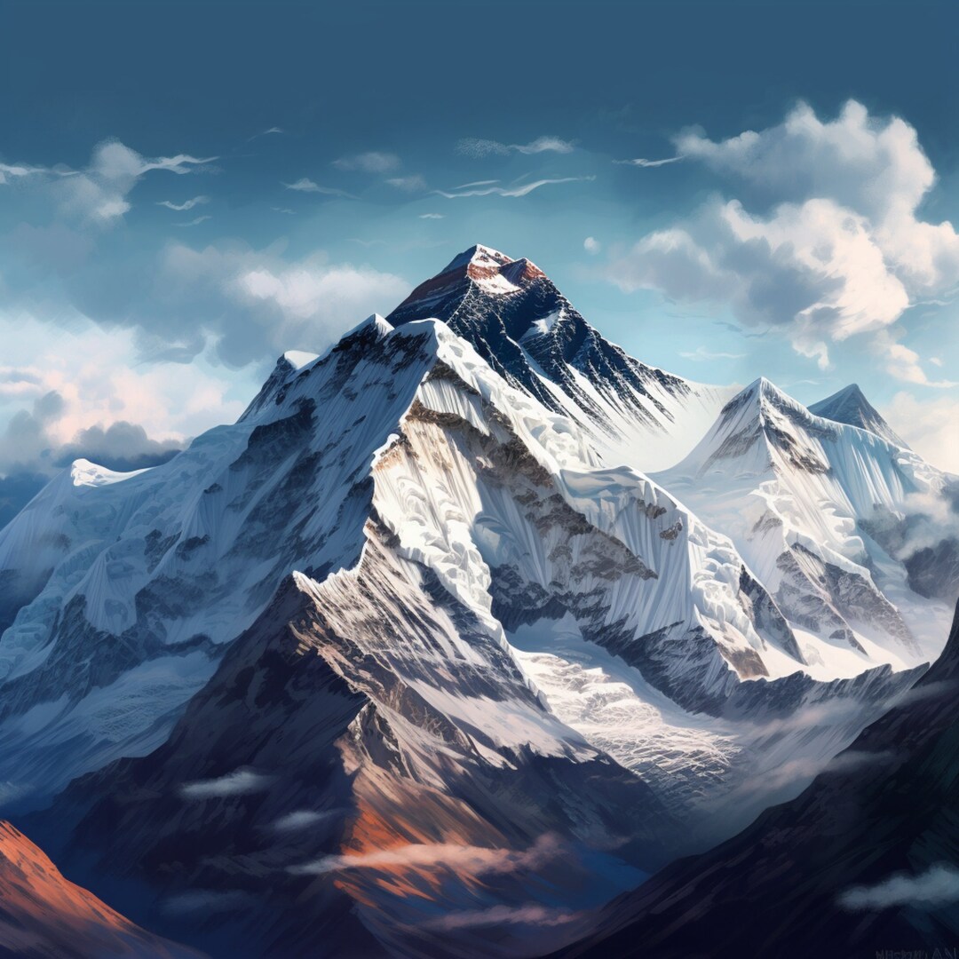 Mount Everest AI Digital Download Digital Art Digital Image Landmark - Etsy