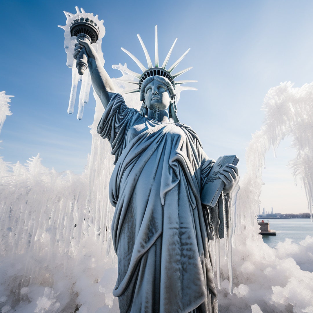 Statue of Liberty Icestorm AI Digital Download Digital Art Digital ...