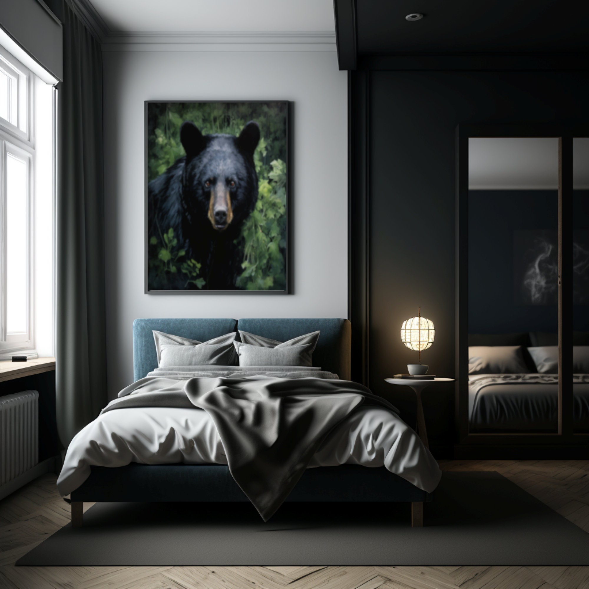 Black Bear Color and Watercolor 2 Pack AI Digital Download Digital Art ...