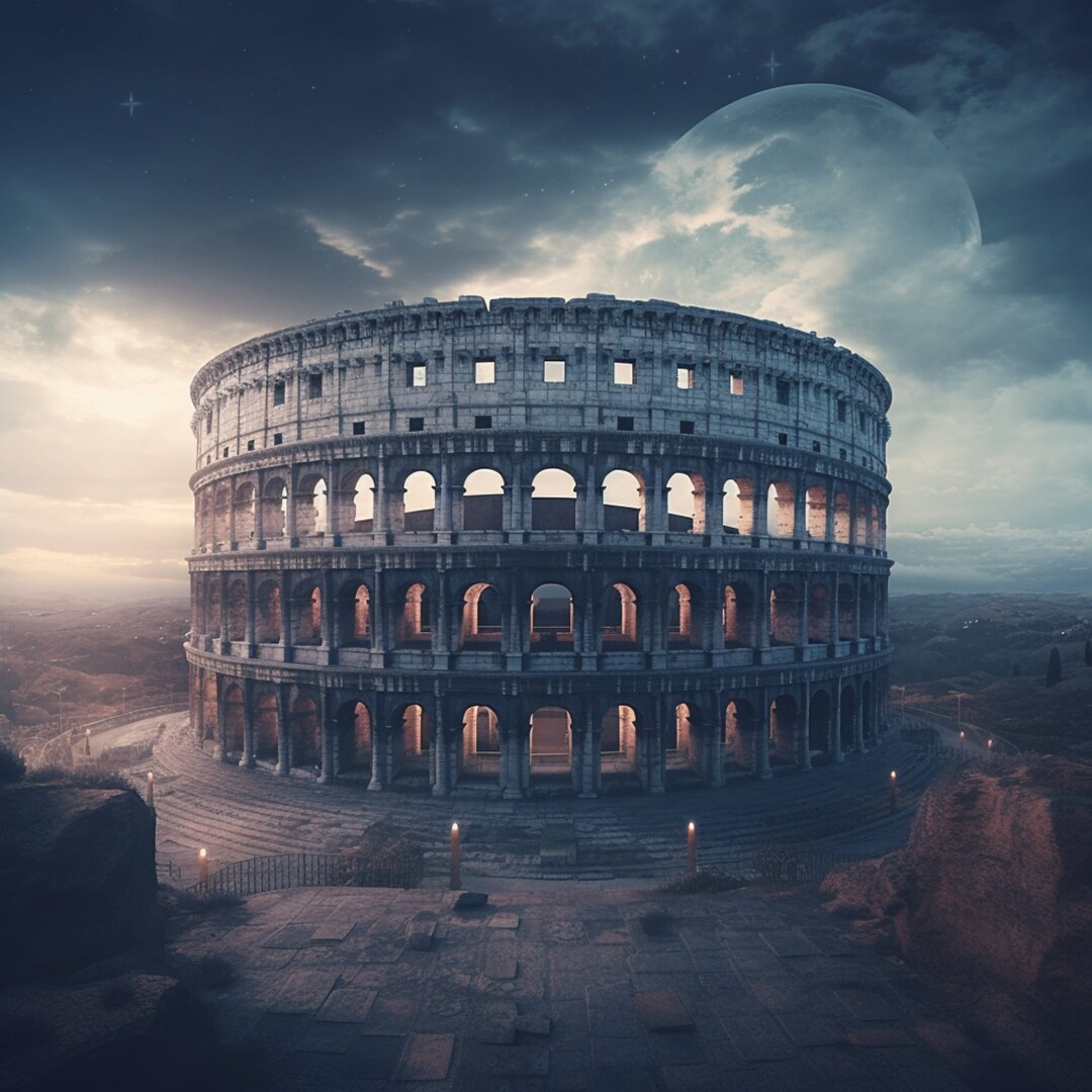 Colosseum Sci-fi AI Digital Download Digital Art Digital - Etsy