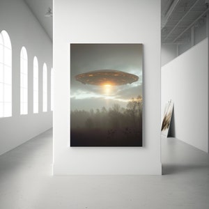 Mystical UFO Encounter Digital Art AI Digital Download Digital Art ...