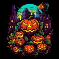 Halloween Popart AI Digital Download Digital Art Digital Image ...