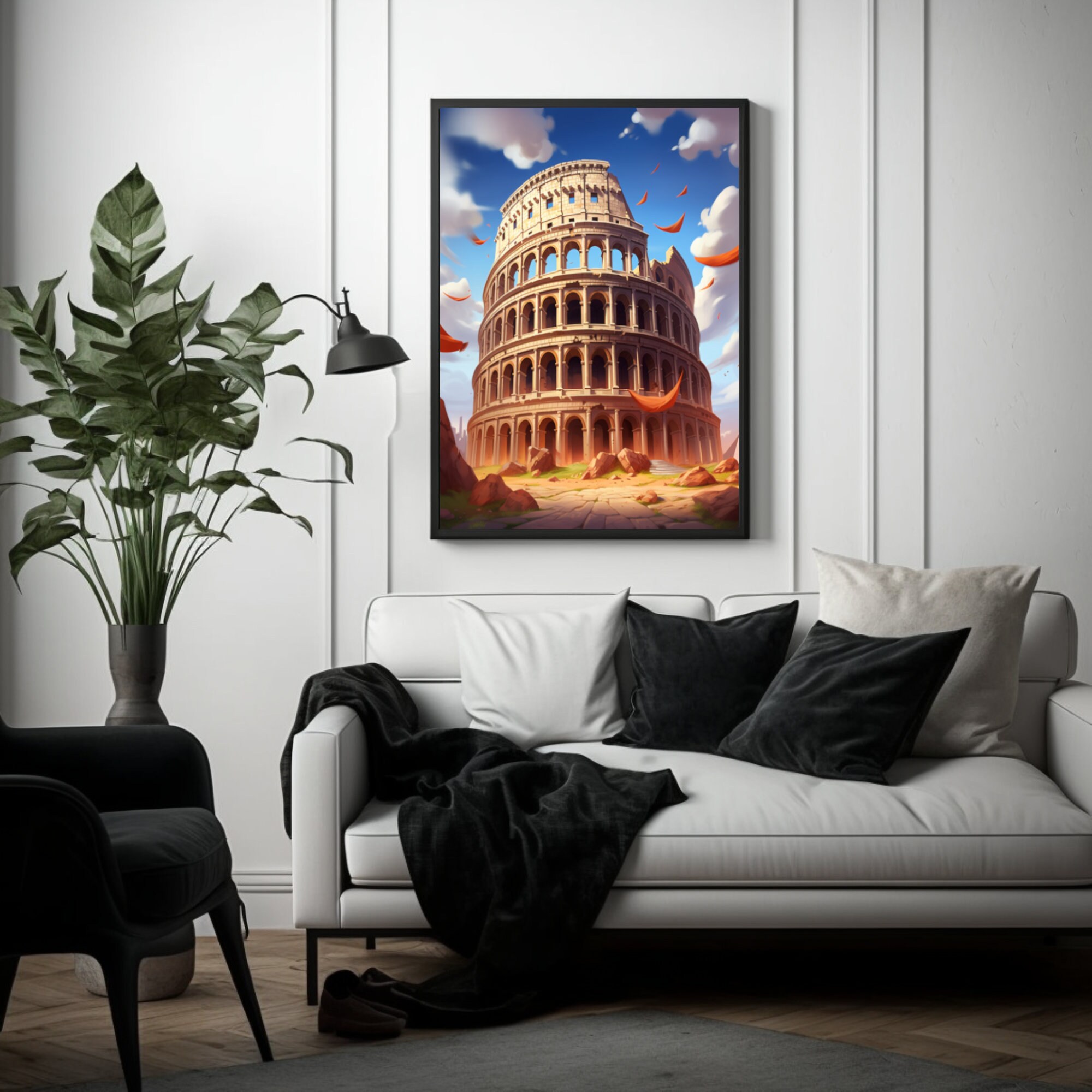Colosseum Anime AI Digital Download Digital Art Digital Image Landmark ...