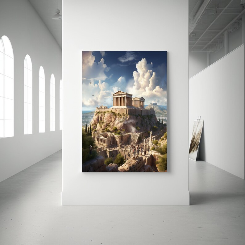 Acropolis of Athens AI Digital Download Digital Art Digital Image ...