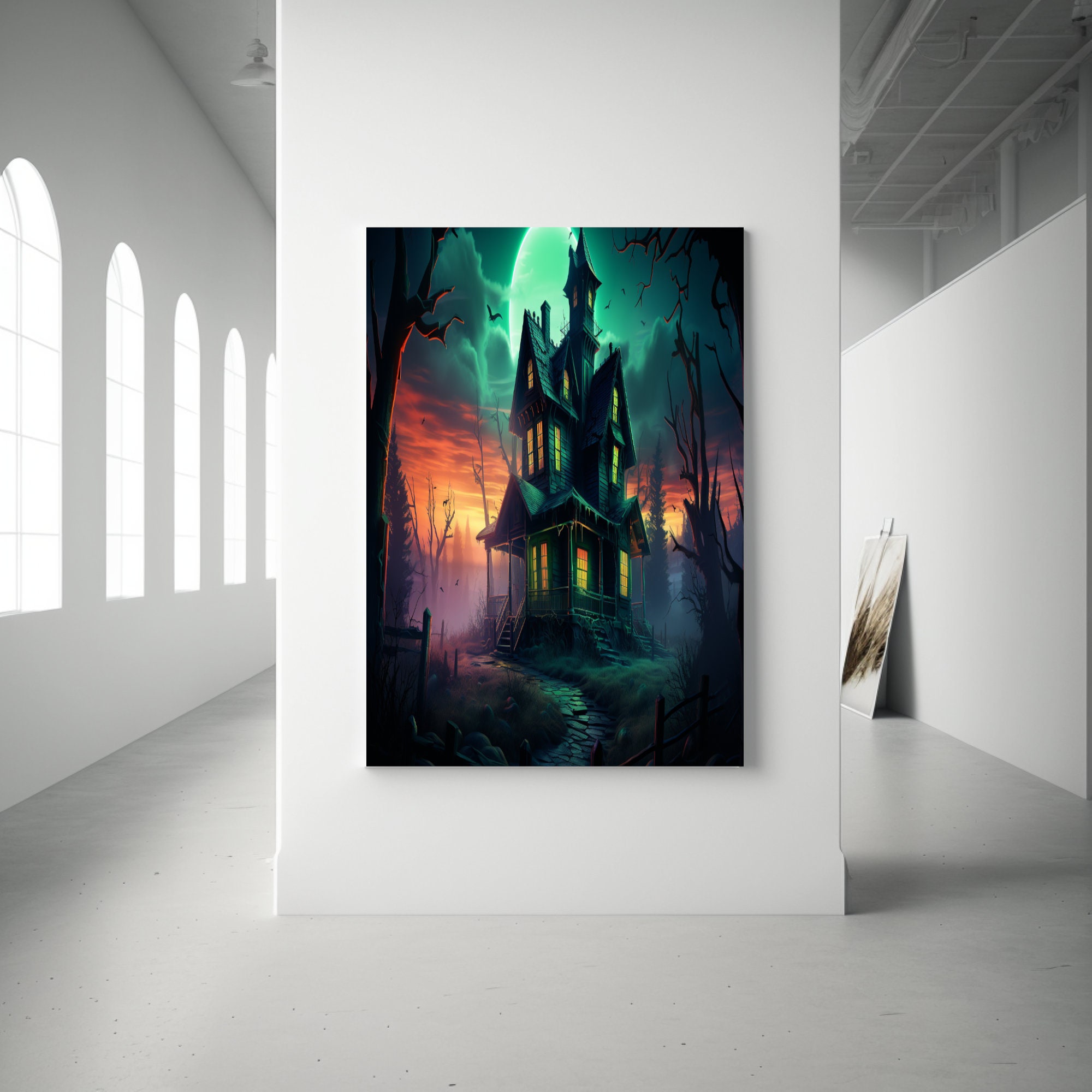 Halloween Haunted House AI Digital Download Digital Art Digital Image ...