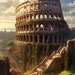 Colosseum Overgrown AI Digital Download Digital Art - Etsy