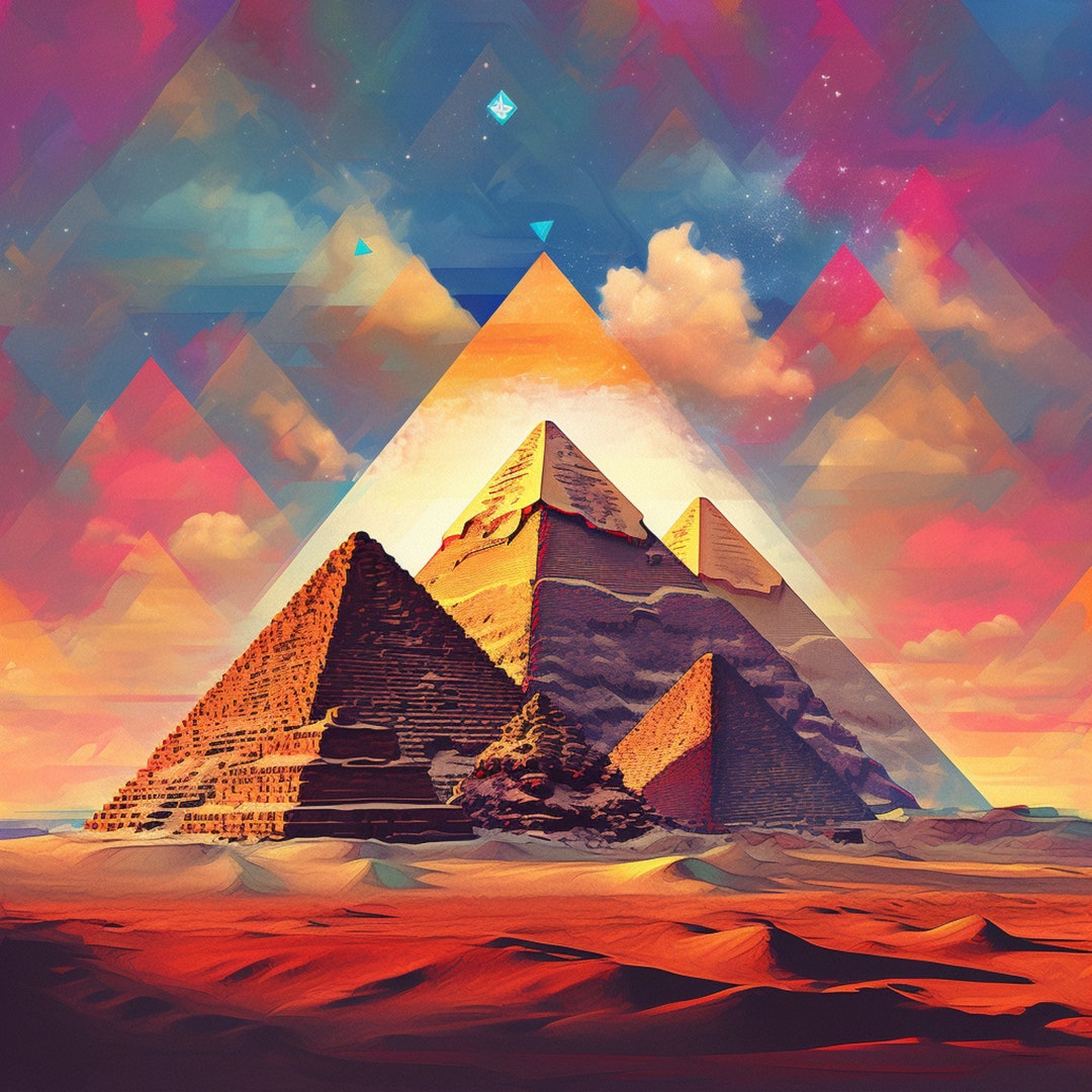 Pyramids of Giza Digital Art AI Digital Download Digital Art Digital ...