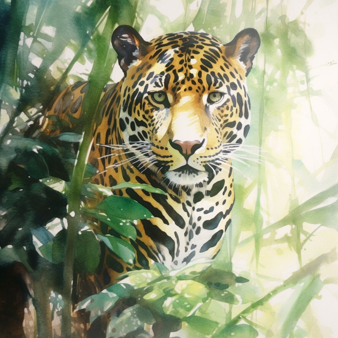 Jaguar Color and Watercolor 2 Pack AI Digital Download - Etsy