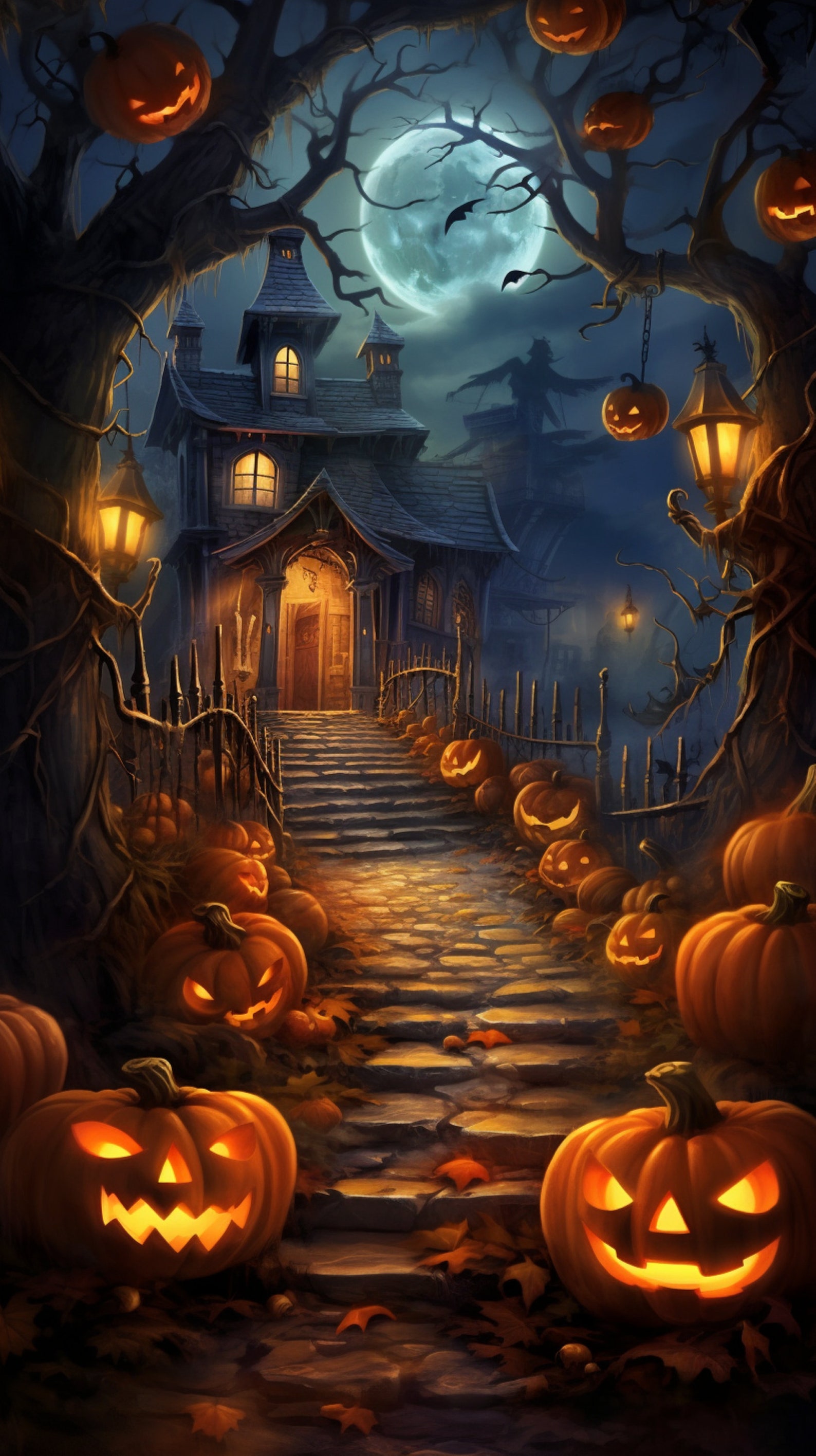 Halloween Haunted House AI Digital Download Digital Art Digital Image ...