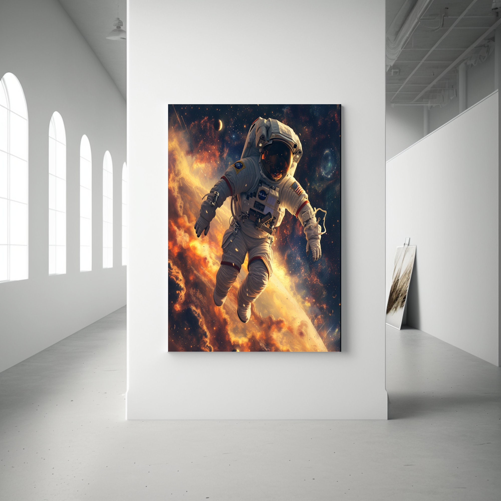 Cosmic Explorer Astronaut Stunning Outer Space Digital Art AI Digital ...