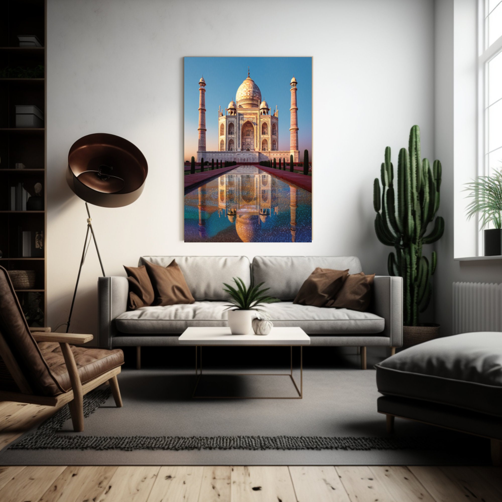 Taj Mahal Steel AI Digital Download Digital Art Digital - Etsy