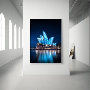 Sydney Opera House Blue AI Digital Download Digital Art Digital Image ...