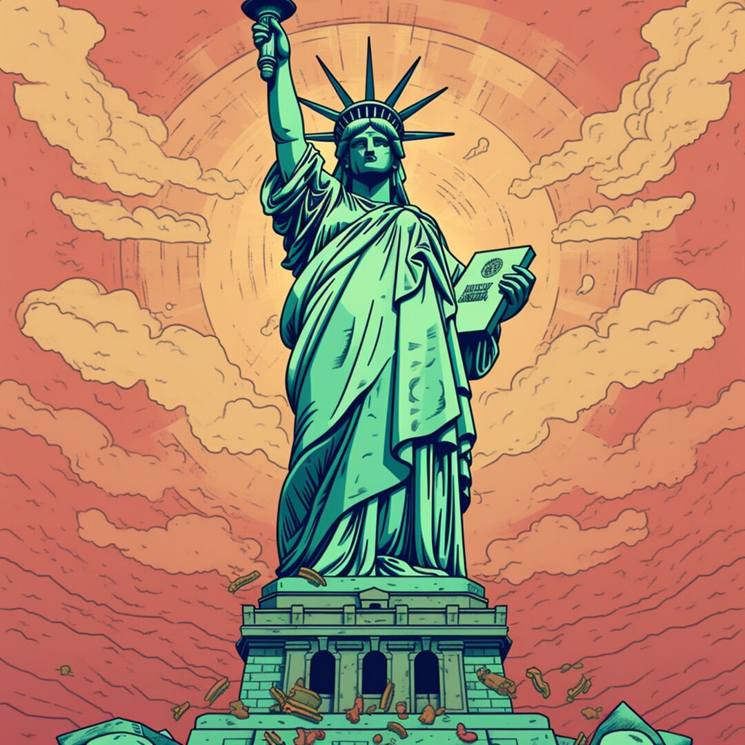 Statue of Liberty Dan Hipp AI Digital Download Digital Art Digital ...
