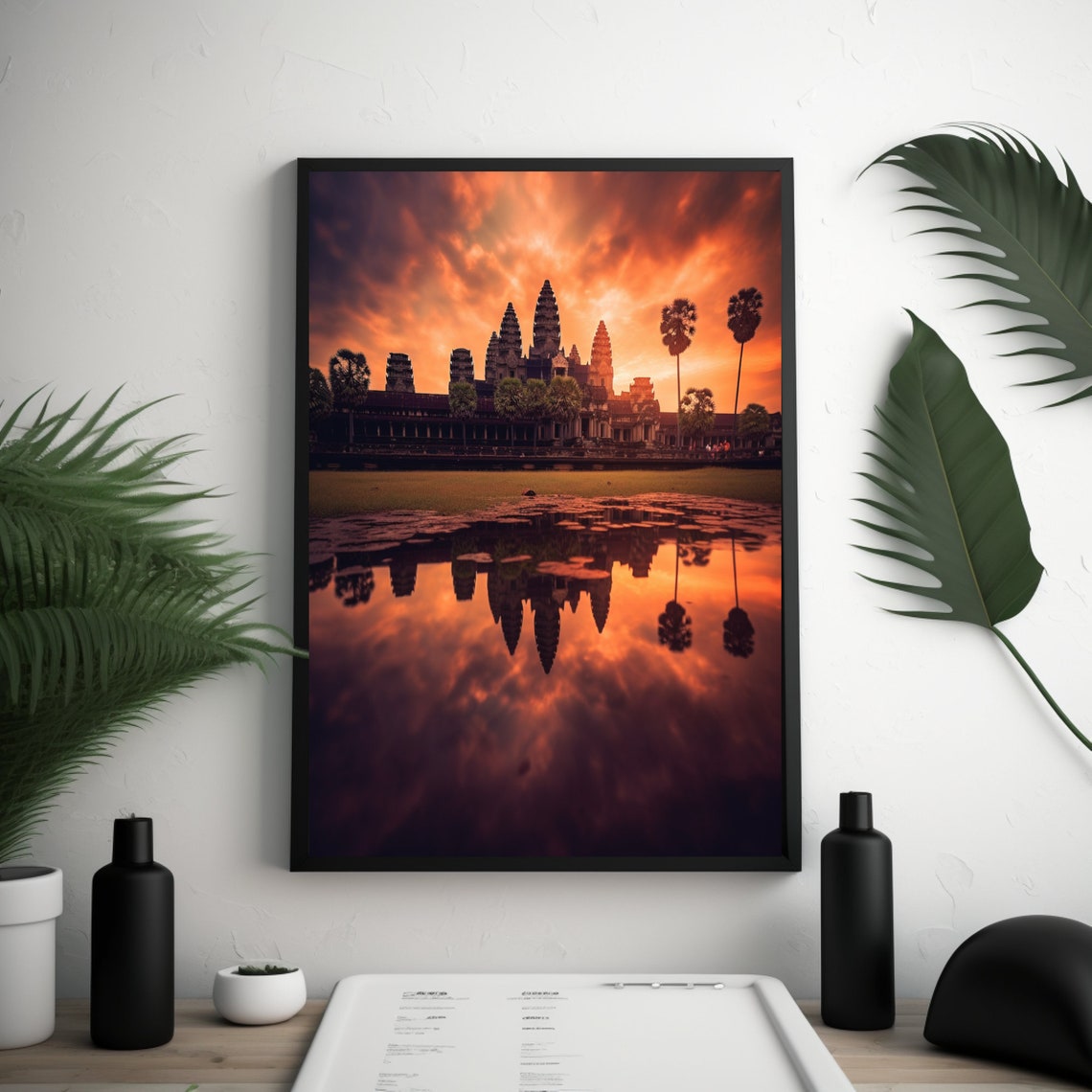 Angkor Wat Sunset AI Digital Download Digital Art Digital Image ...