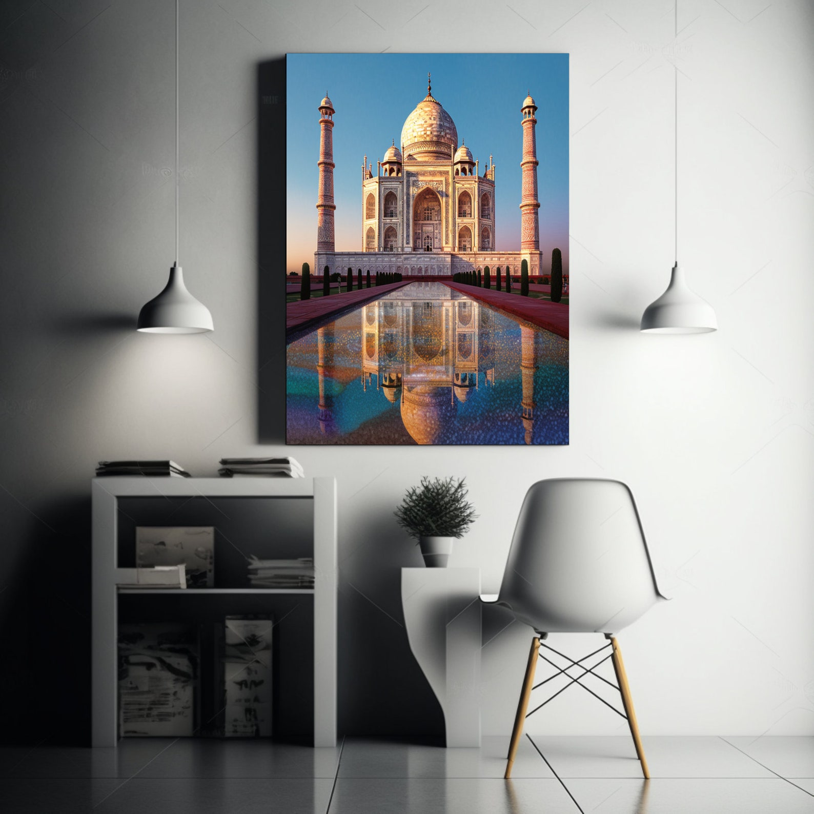 Taj Mahal Steel AI Digital Download Digital Art Digital Image Landmark ...