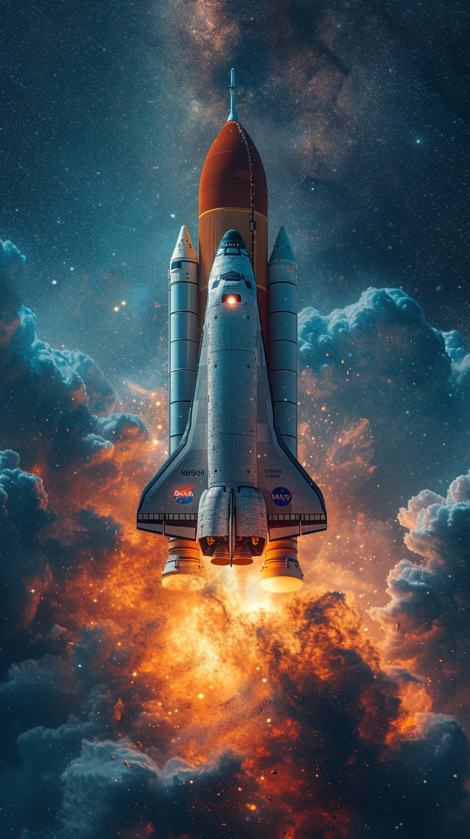 Space Shuttle Launch Poster Digital Art AI Digital Download Digital Art ...