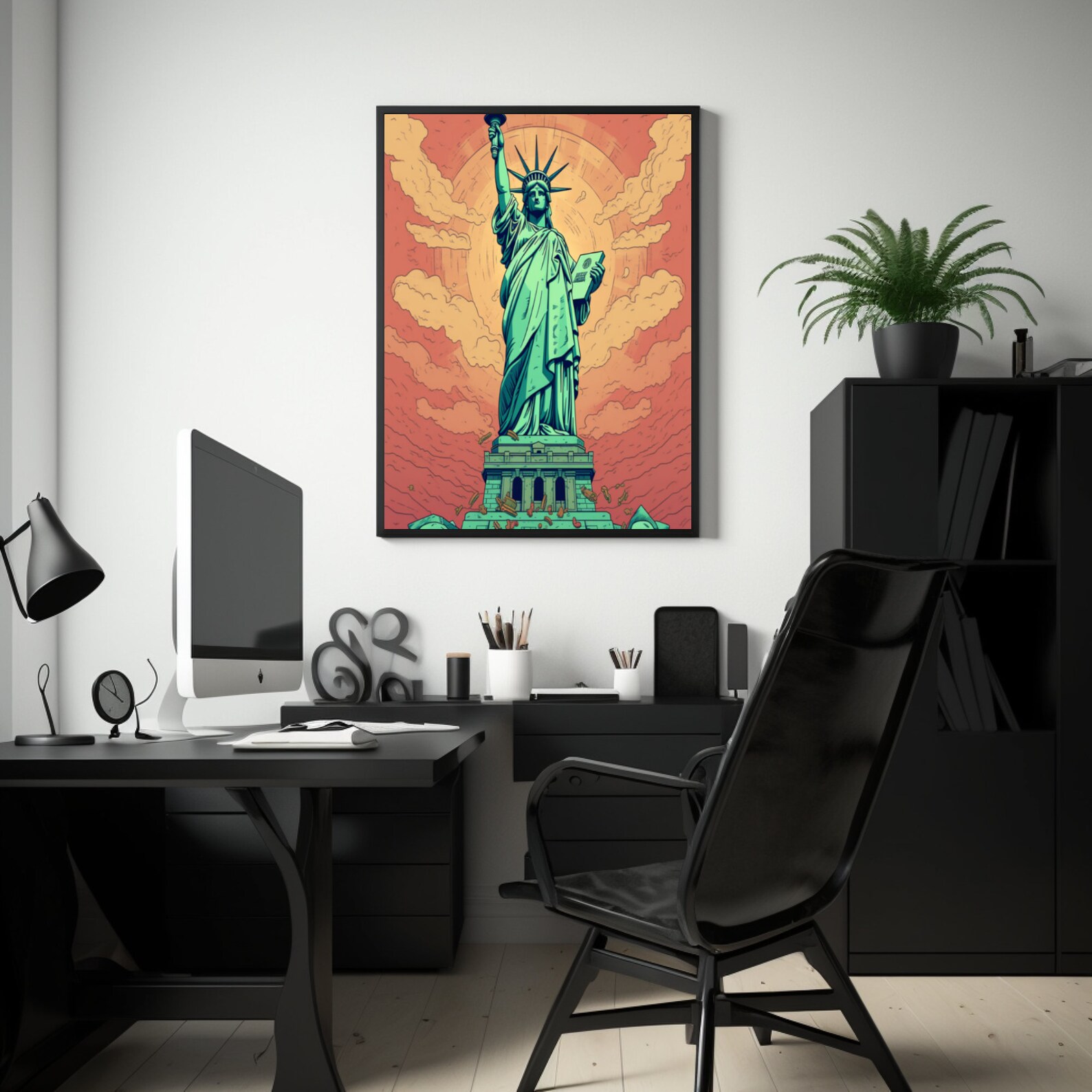Statue of Liberty Dan Hipp AI Digital Download Digital Art Digital ...