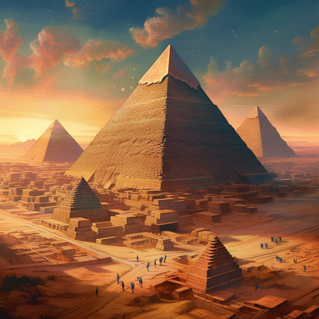 Pyramids of Giza Icaro Mattos AI Digital Download Digital Art Digital ...