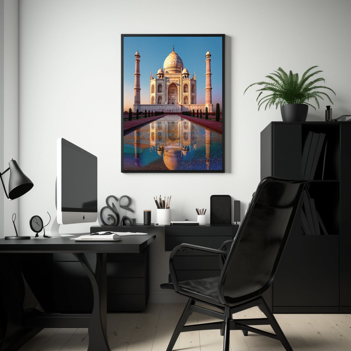 Taj Mahal Steel AI Digital Download Digital Art Digital Image Landmark ...