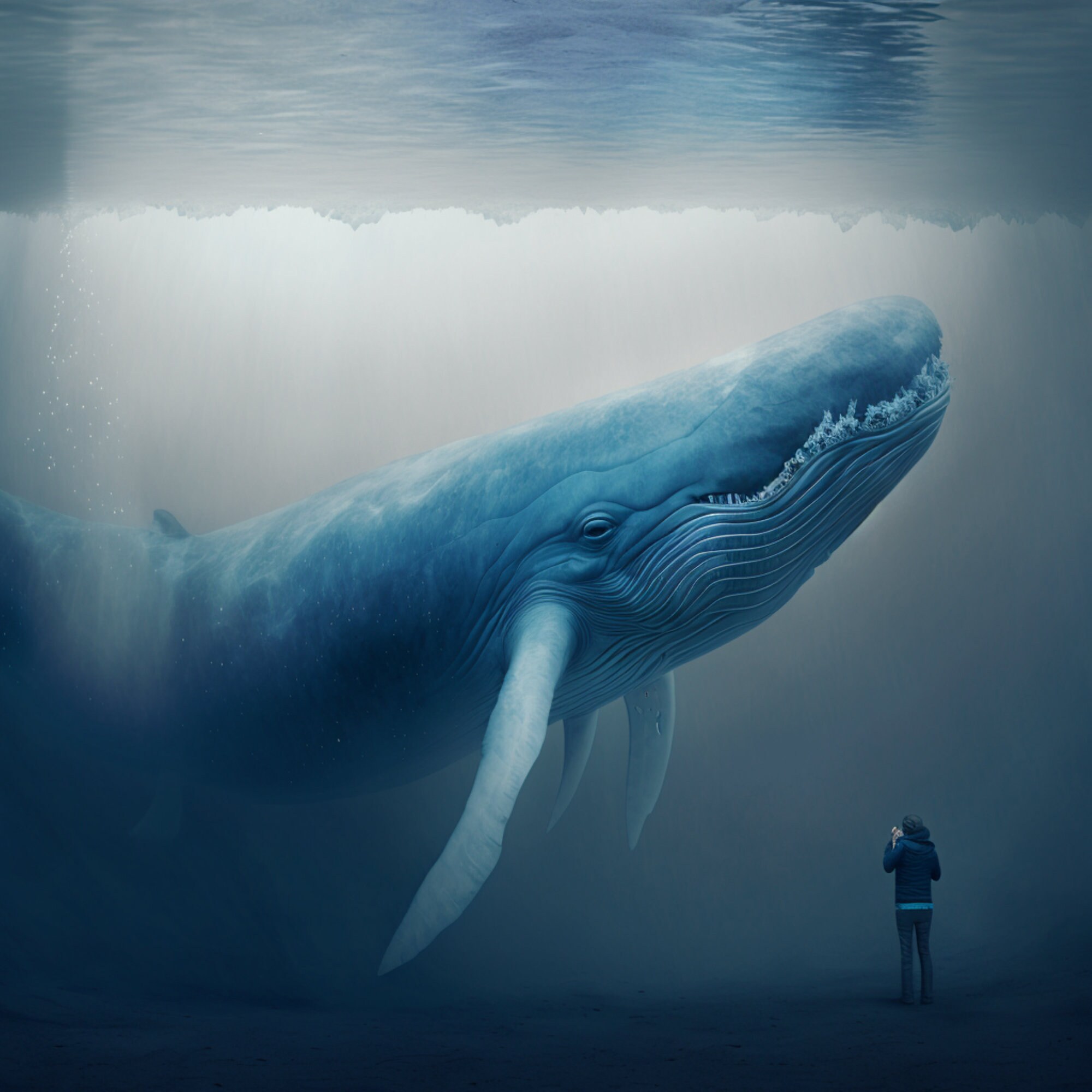 Blue Whale Color and Watercolor 2 Pack AI Digital Download Digital Art ...