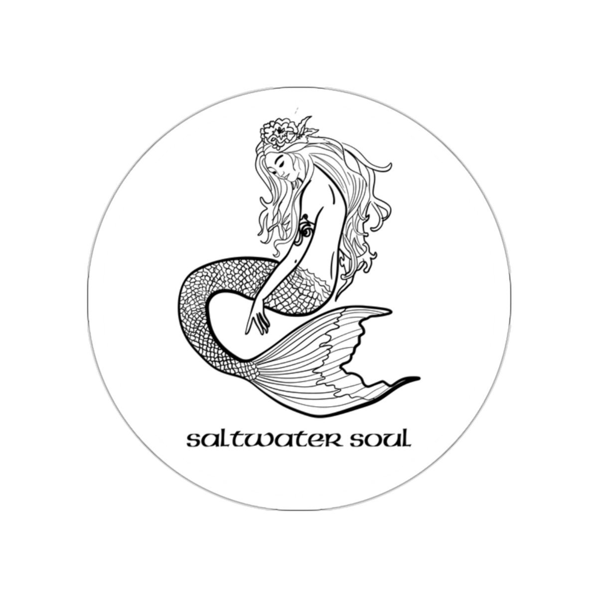 Saltwater Soul Mermaid Decal | Mermaid Decal | Surfer Sticker | Ocean ...