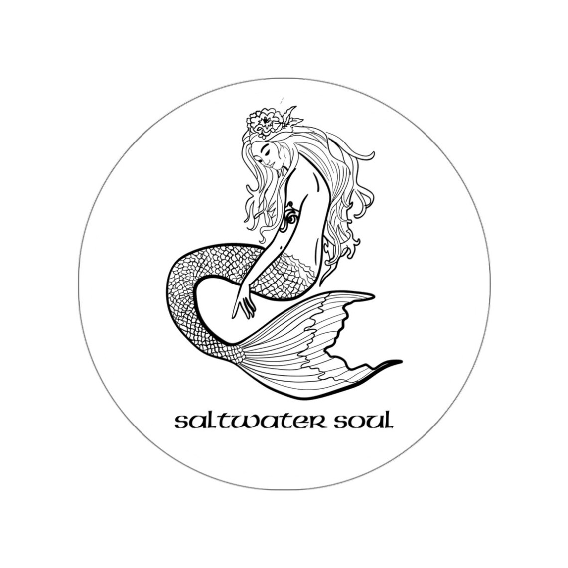 Saltwater Soul Mermaid Decal | Mermaid Decal | Surfer Sticker | Ocean ...