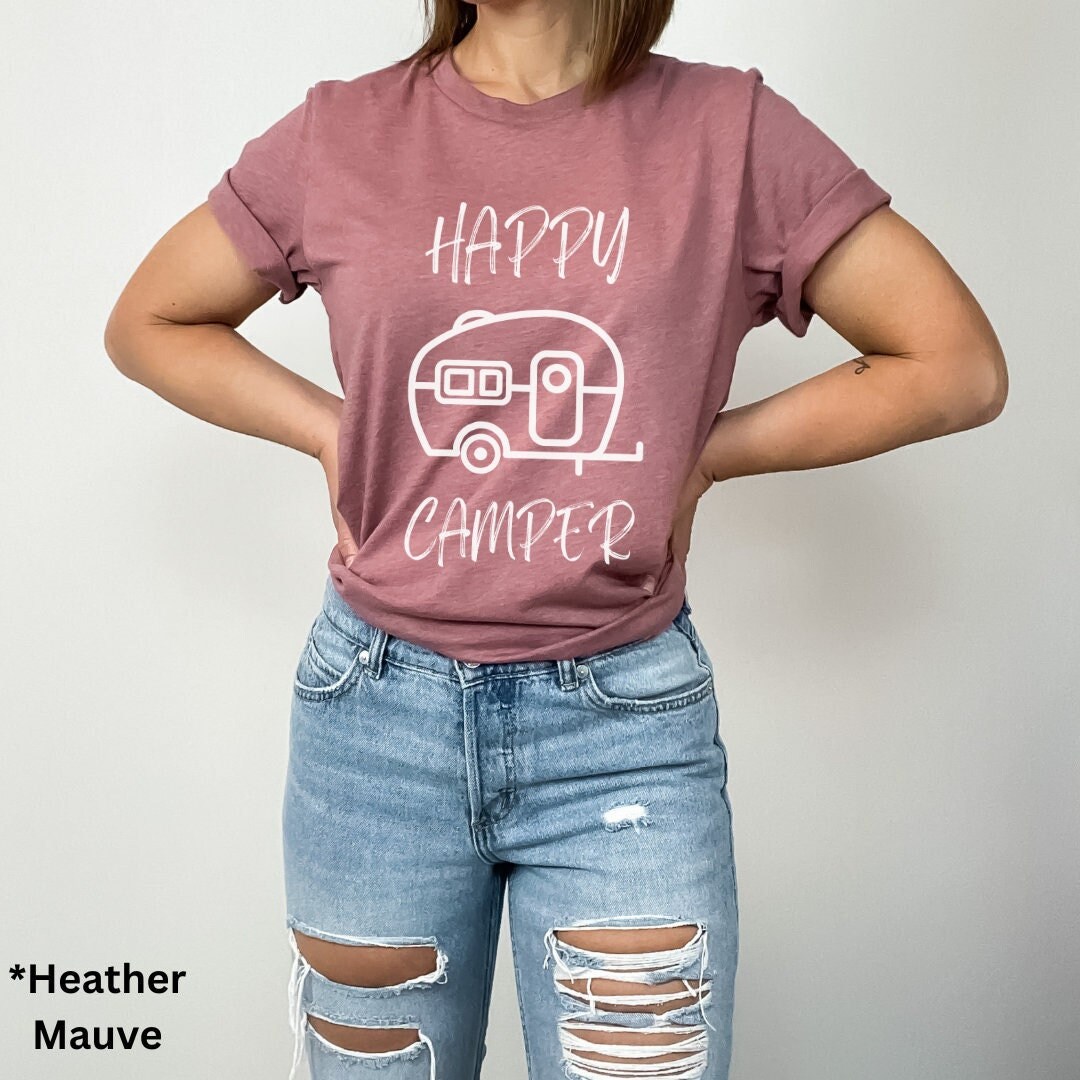 Happy Camper Shirts, RV Camper Shirt, Happy Camper T-shirt, Happy Camper Shirt for Women ...