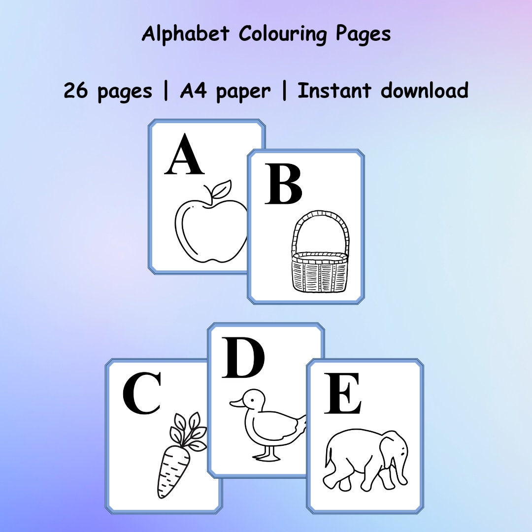 Alphabet Coloring Pages 26 Pages Cute Coloring Pages Alphabet ...