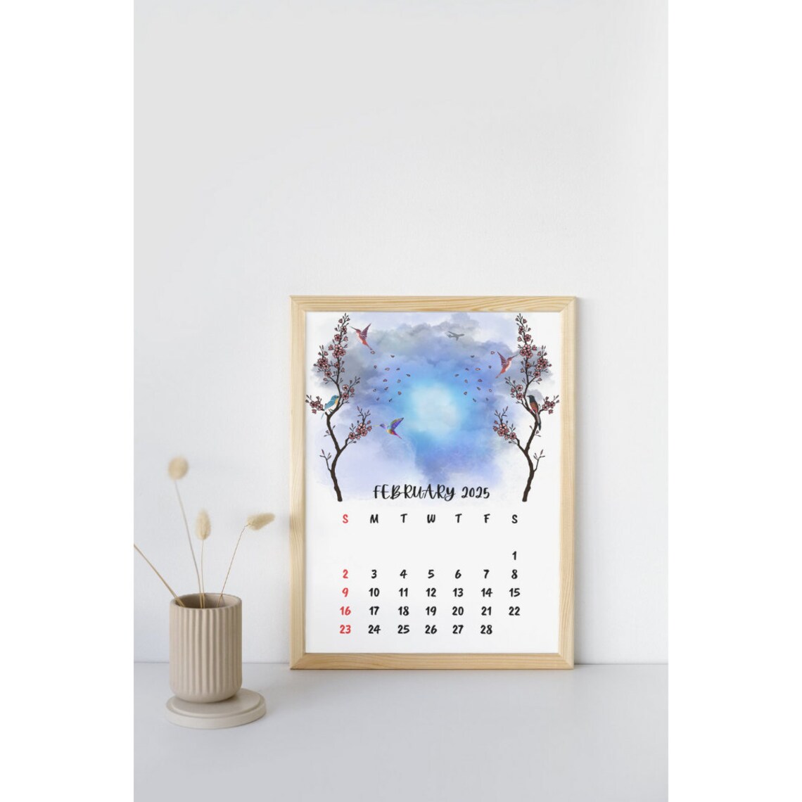 Sakura Theme Calendar 2025 Printable Calendar Sheets Cute Calendar 2025 ...