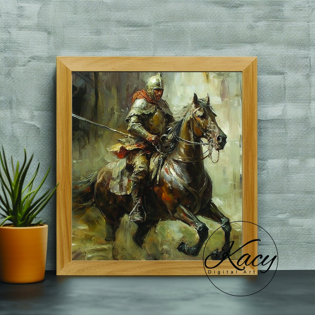 Medieval Knight Art Medieval Wall Art Wall Art Deco Wall - Etsy