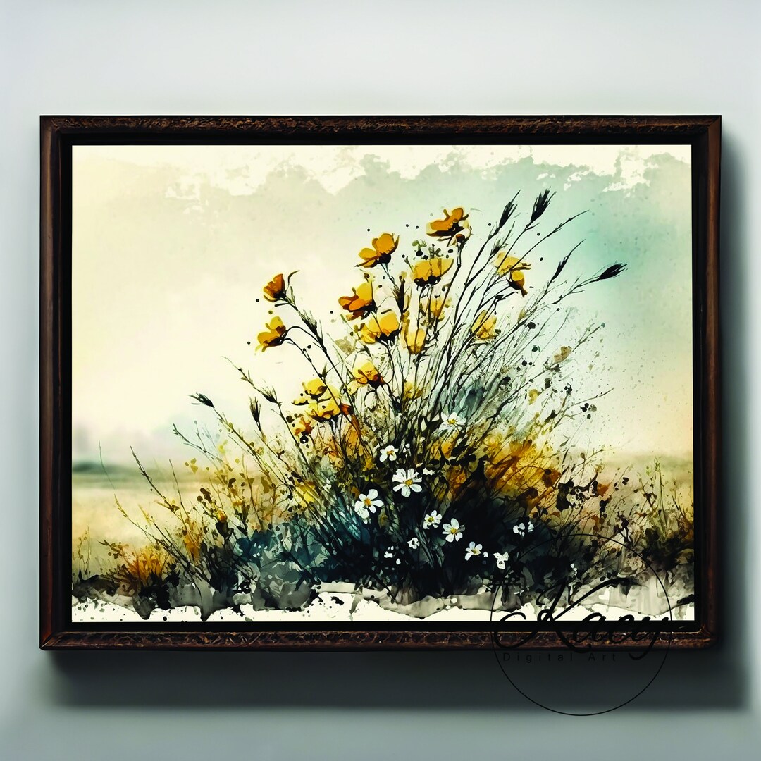 Wild Flowers Art Wild Flowers Wall Art Wall Art Deco - Etsy