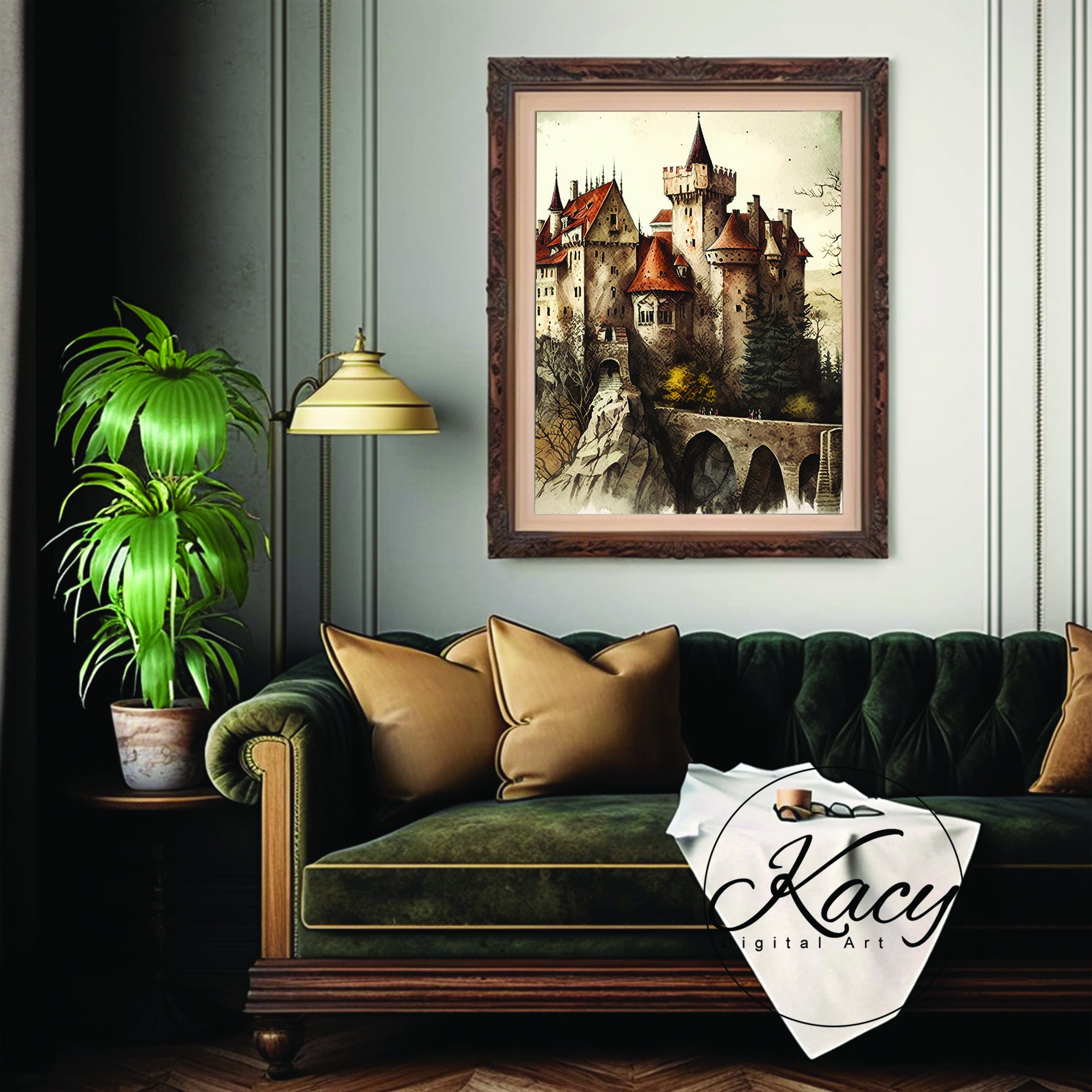 Medieval Castle Art Medieval Castle Wall Art Wall Art Deco Wall Art ...