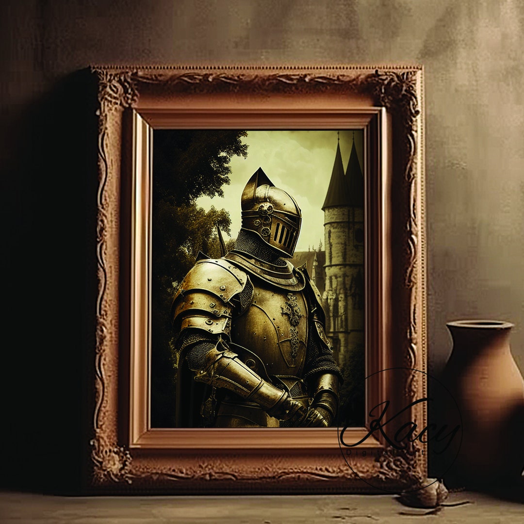 Medieval Knight Wall Art Medieval Knight Medieval Wall Art Deco Wall ...