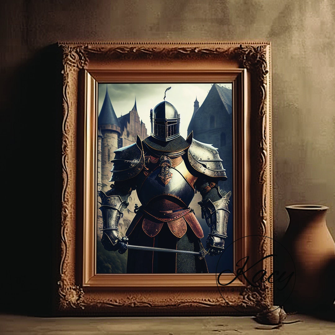 Medieval Knight Wall Art Medieval Knight Medieval Wall Art - Etsy