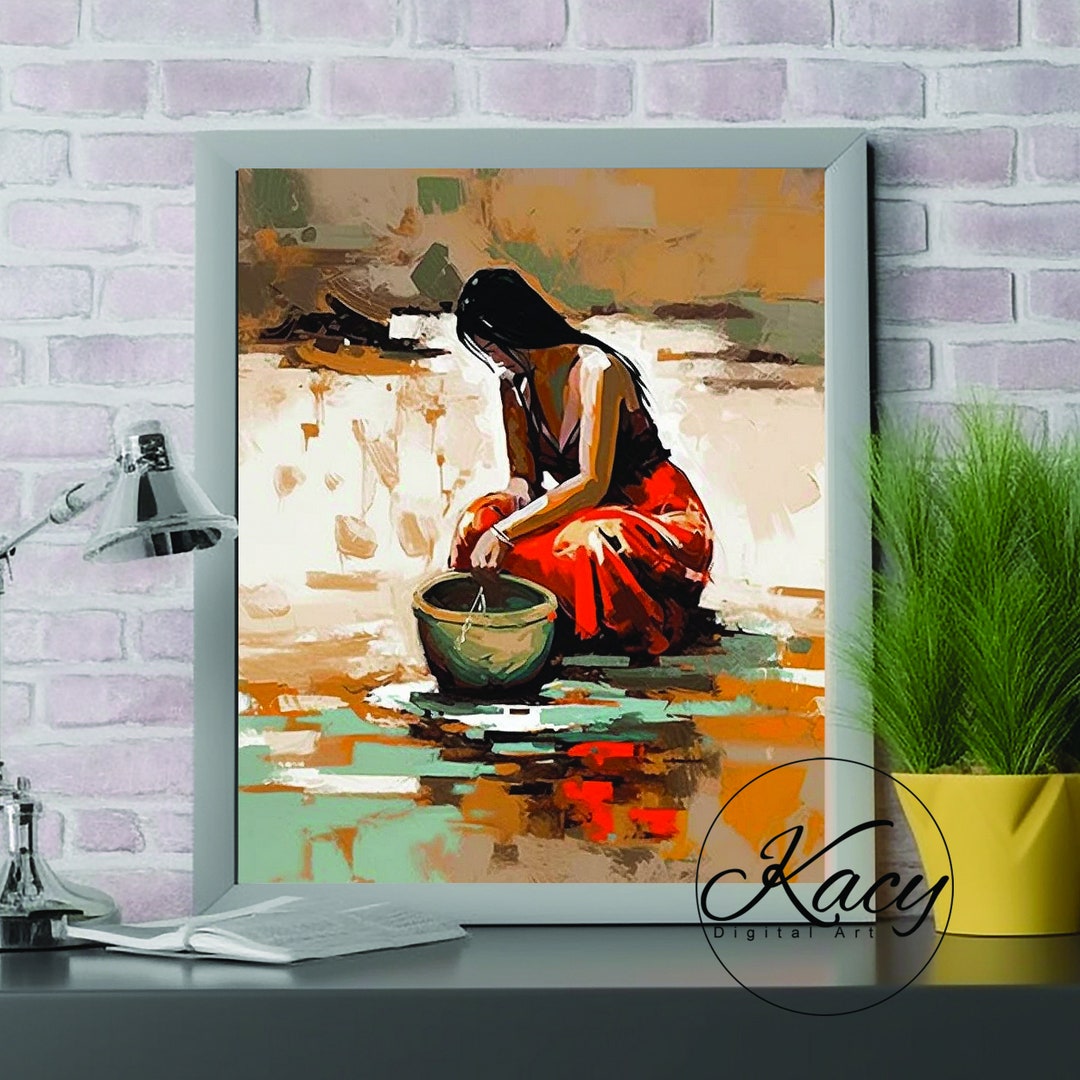 Indigenous Woman Art Woman Wall Art Art Decor Digital - Etsy