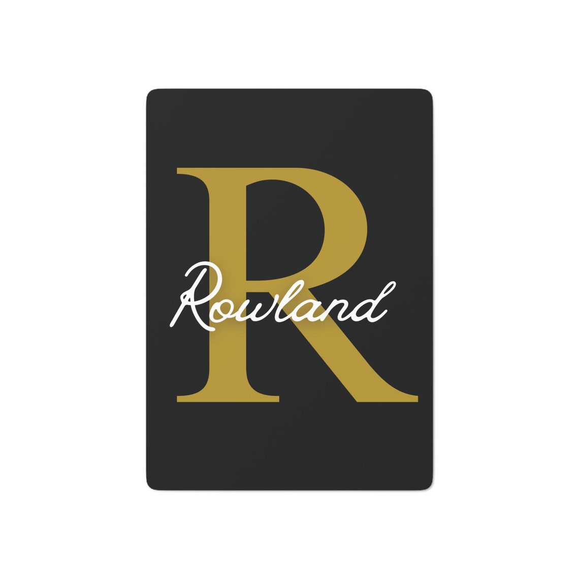 Personalized Playing Cards, Black and Gold Custom Name Playing Cards ...