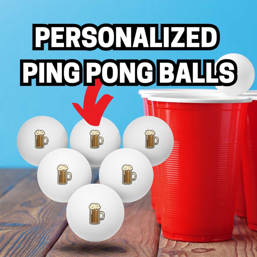 Personalized Ping Pong Balls, Custom Logo or Image, Wedding Party Gift, Engagement, Groomsmen ...