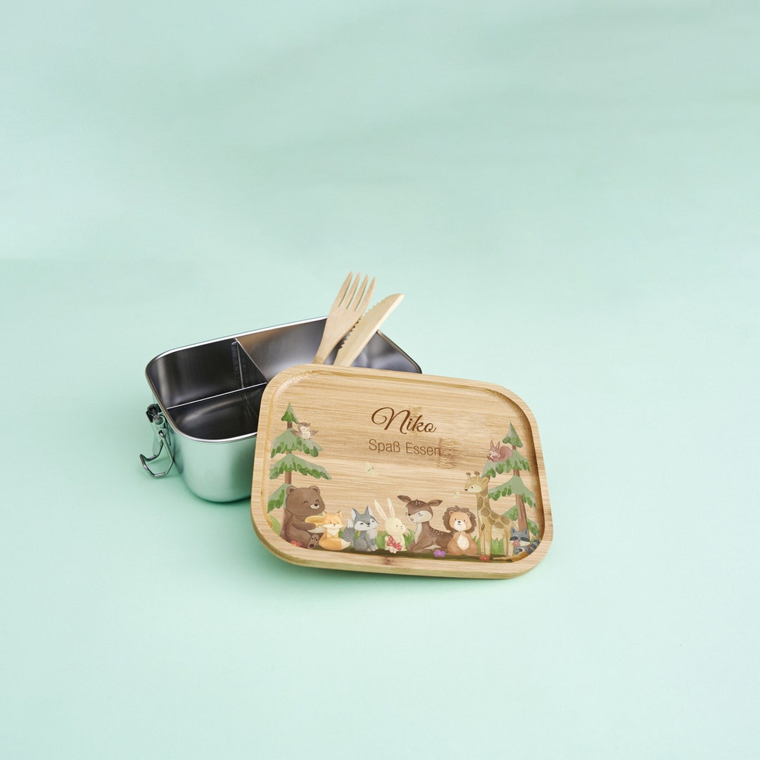 Personalised Lunch Box for Baby and Children Bamboo and - Etsy