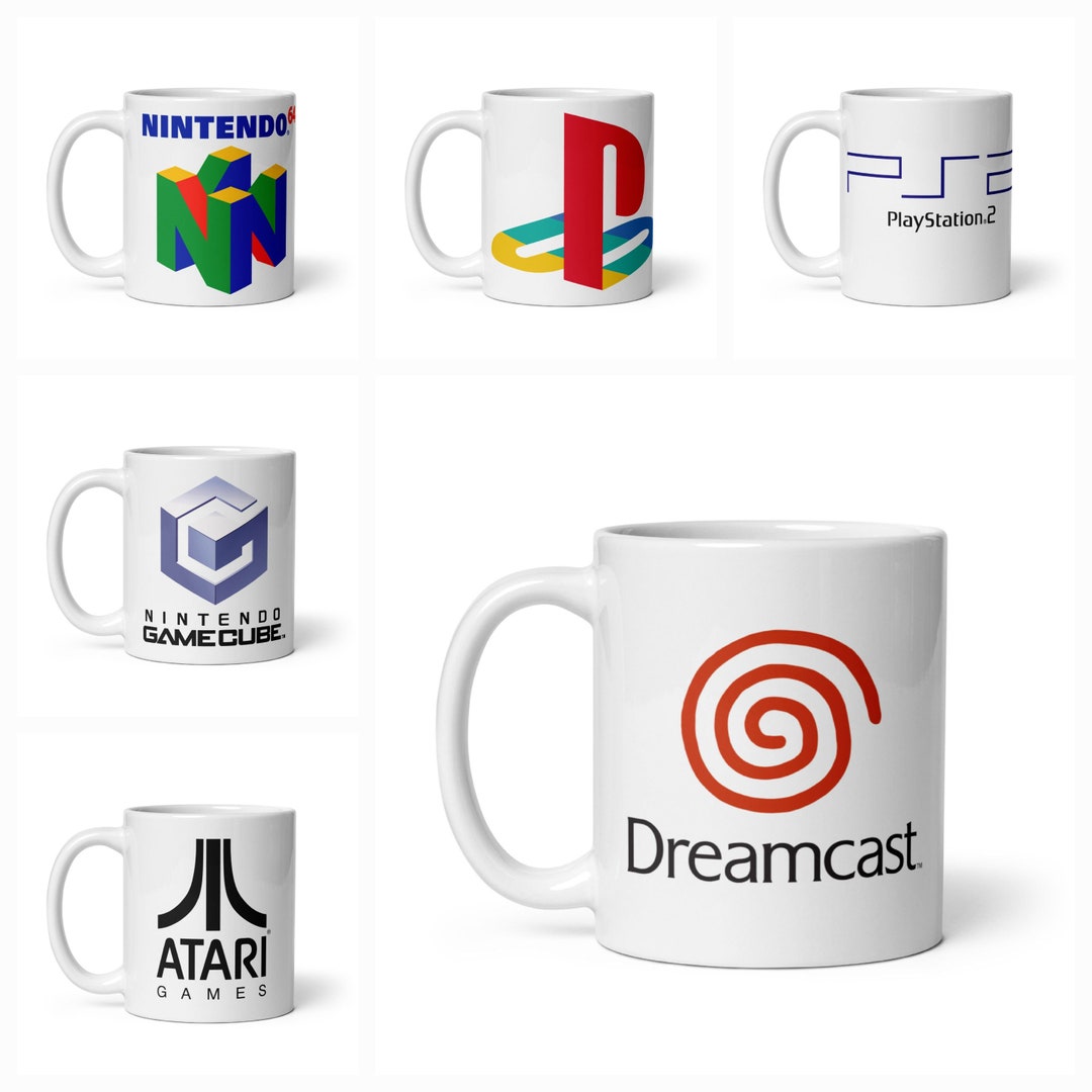 Customizable Retro Gaming Console Logos Ceramic Mug Sega, N64 ...