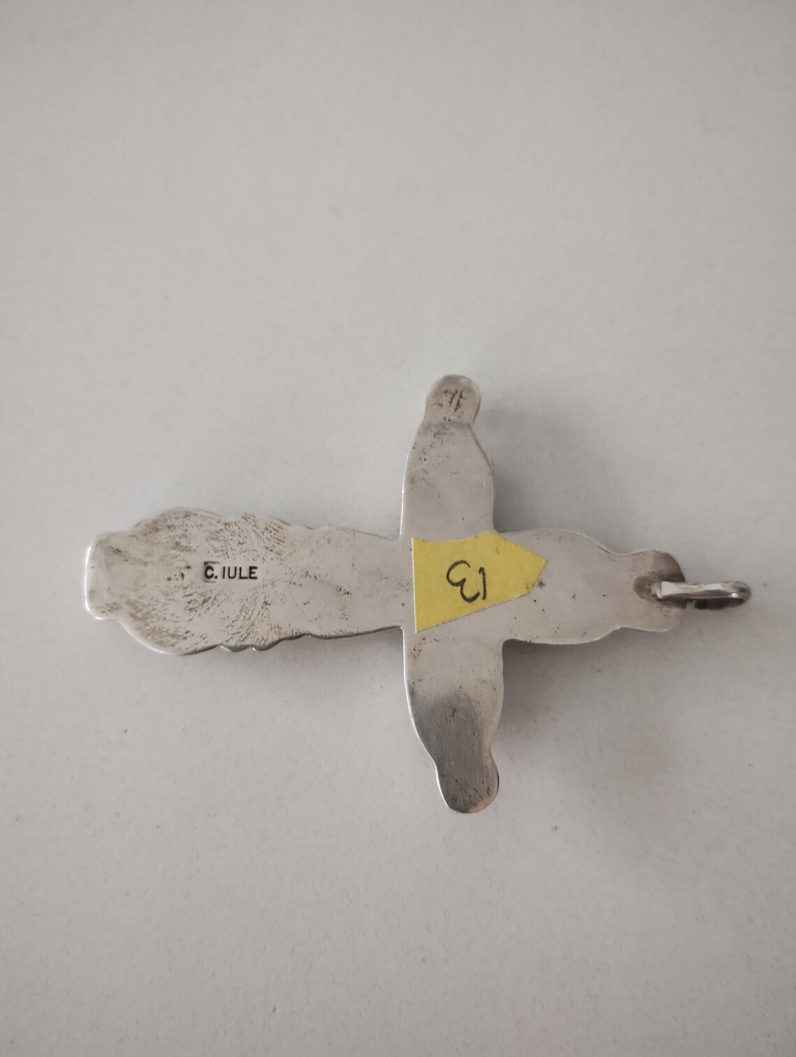 Vintage Native American Zuni Turquoise Cross Pendant - Sterling Silver ...