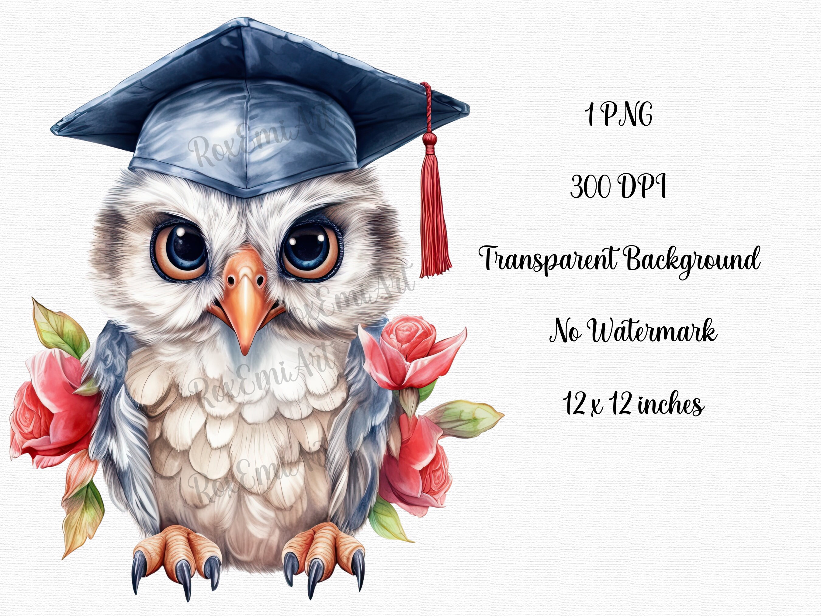 Graduation Clipart Owl PNG Graduation Cap PNG Owl Nursery - Etsy Australia