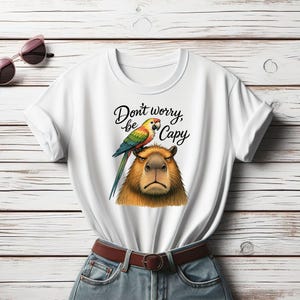 Grumpy Capybara Clipart, Parrot Png, Quirky Capybara, Funny Animal ...