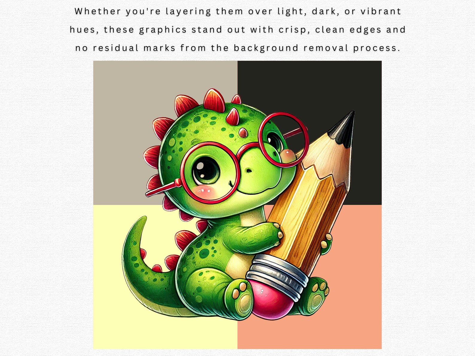 Adorable Baby Dinosaur PNG, Back to School PNG, Cute Green Dino With ...