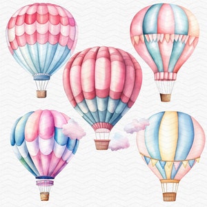 Hot Air Balloon Watercolor Clipart | Digital Download | Free Commercial ...