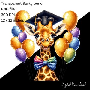 Graduation Giraffe Clipart Festive Academic Celebration PNG, Joyful ...