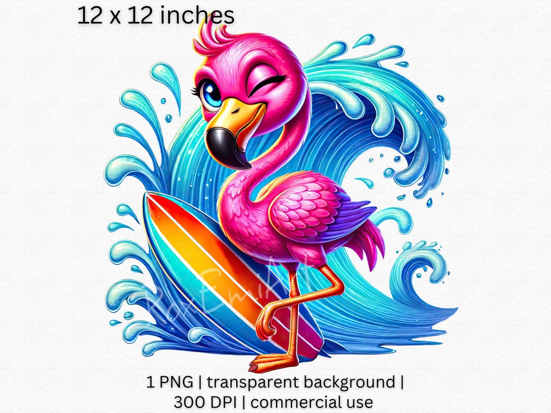 Cute Pink Flamingo PNG, Summer Vibes Png, Ocean Clipart, Tropical Beach ...