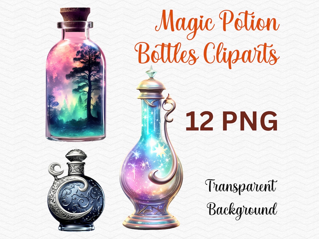 Potion Clipart | Magic Clipart Bundle PNG | Free Commercial Use! - Etsy