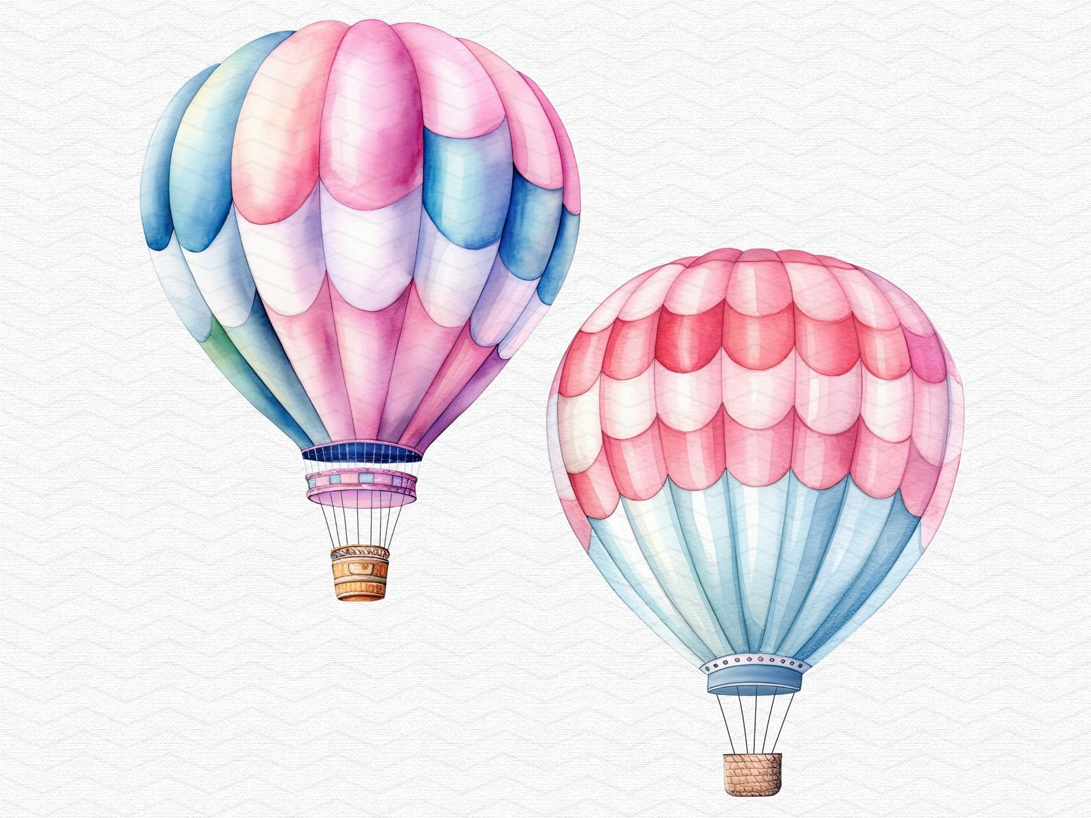 Hot Air Balloon Watercolor Clipart | Digital Download | Free Commercial ...
